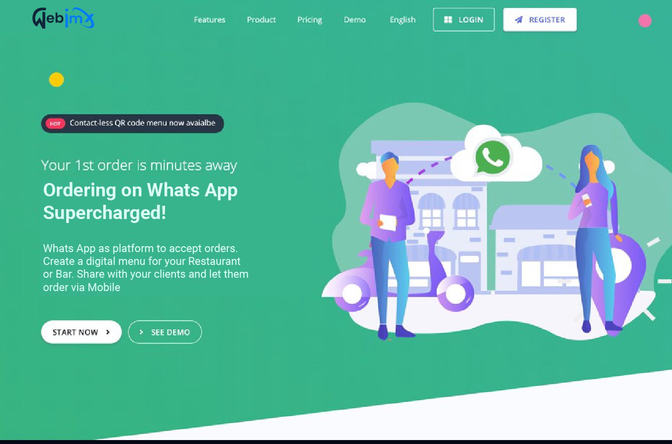 Web IMX Food - SaaS Whats App Ordering